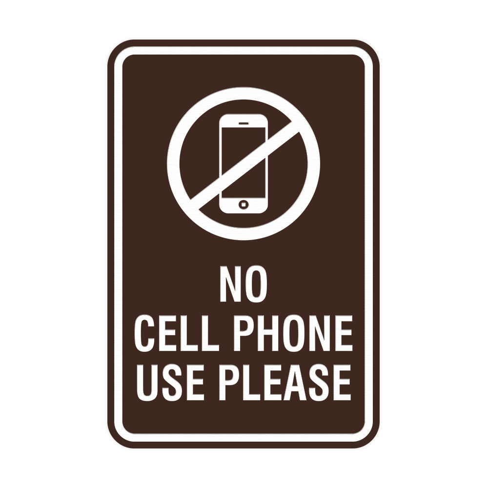 Portrait Round No Cell Phone Use Please Sign – Pacific Sign and Stamp