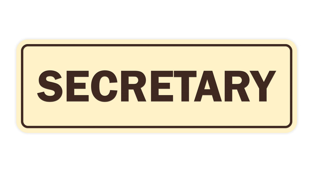 Signs ByLITA Standard Secretary Sign – Pacific Sign and Stamp