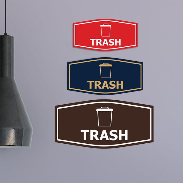 Fancy Trash Wall or Door Sign – Pacific Sign and Stamp