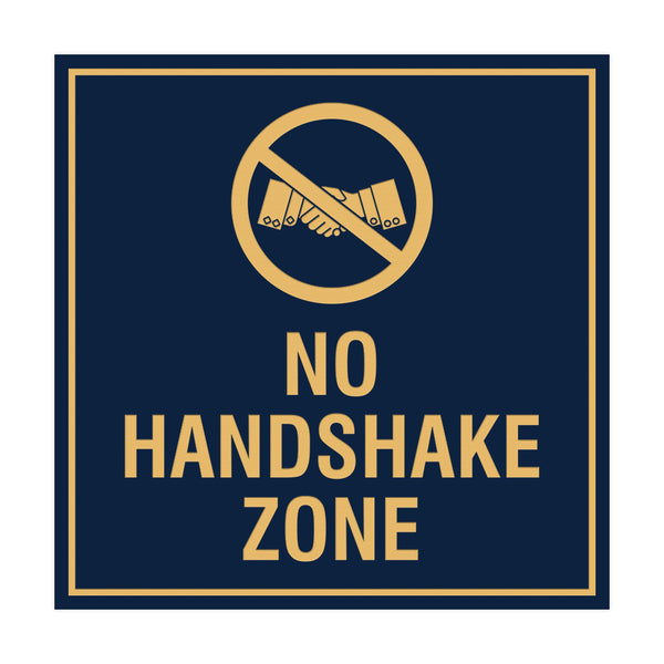 Signs ByLITA Square No Handshake Zone Sign – Pacific Sign and Stamp