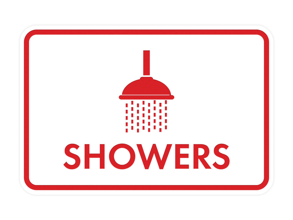 Classic Framed Showers Wall or Door Sign – Pacific Sign and Stamp