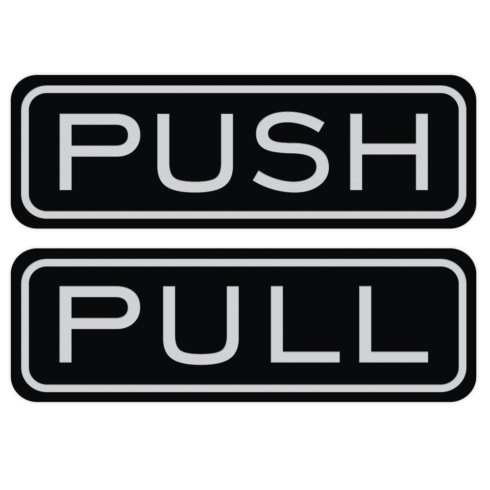 Classic Horizontal Push Pull Door Sign – Pacific Sign and Stamp