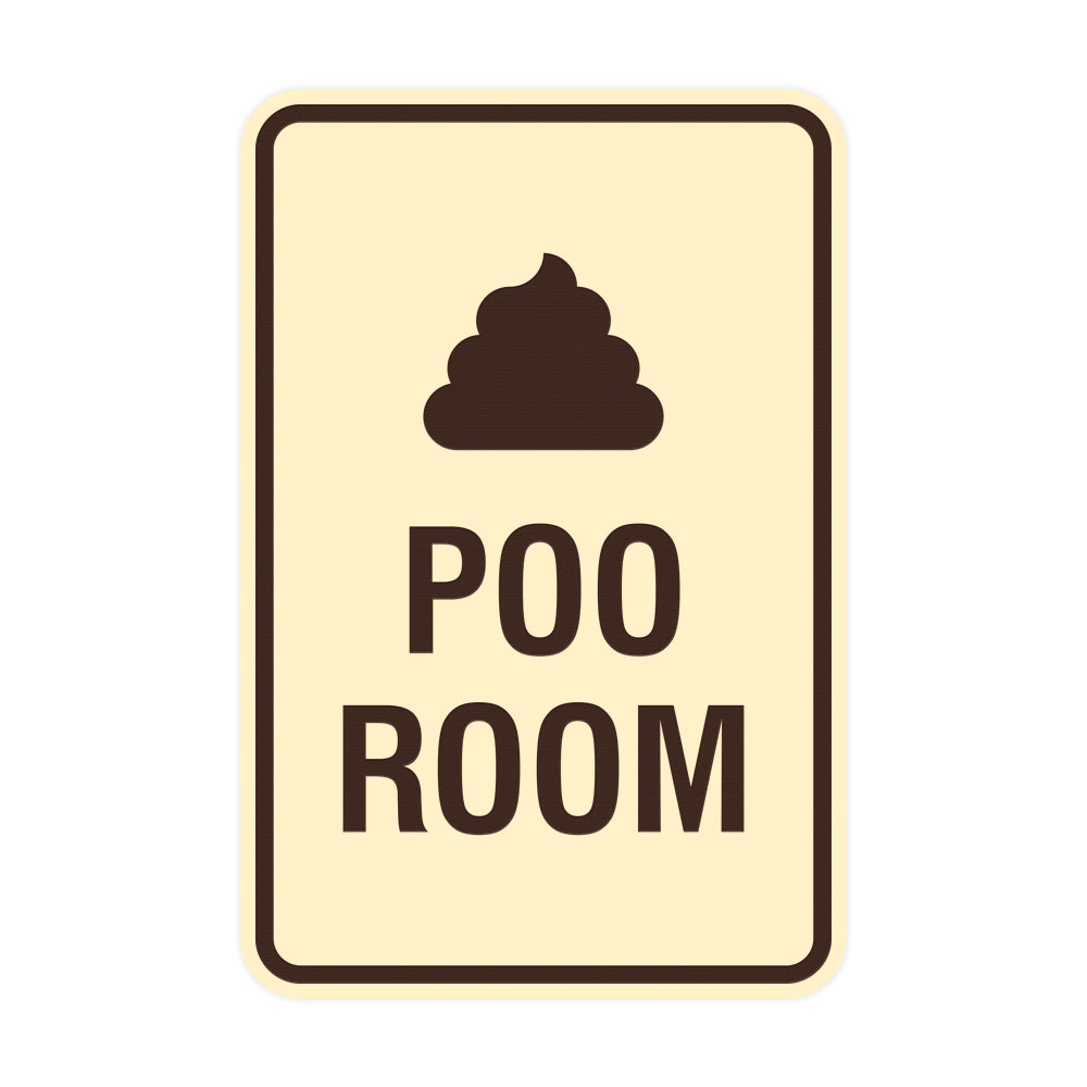 Portrait Round Poo Room Sign – Pacific Sign and Stamp