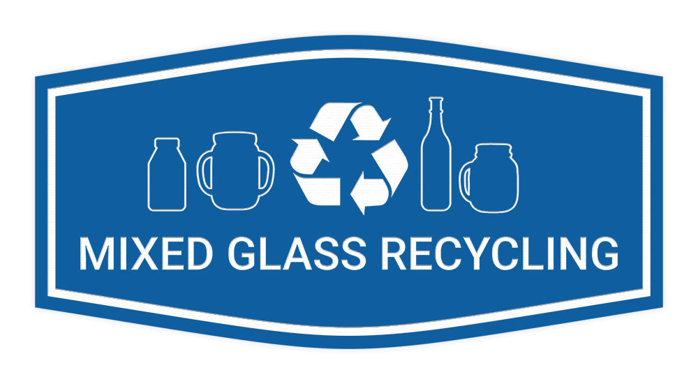 Fancy Mixed Glass Recycling Wall or Door Sign – Pacific Sign and Stamp