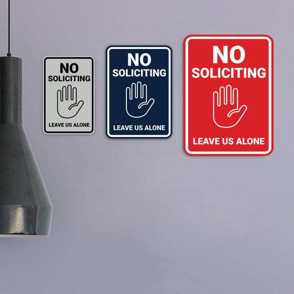 Portrait Round No Soliciting Leave Us Alone Wall or Door Sign – Pacific ...