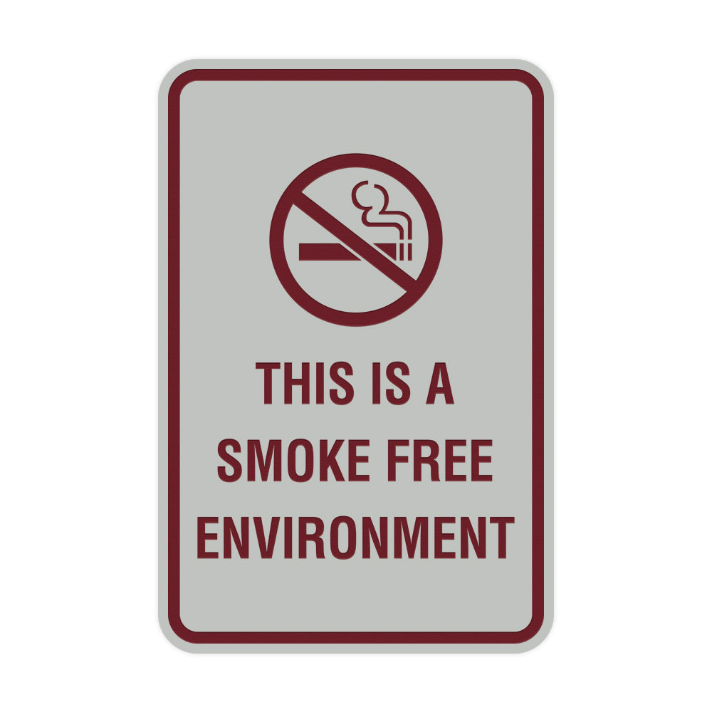 Portrait Round This Is A Smoke Free Environment Sign – Pacific Sign and ...