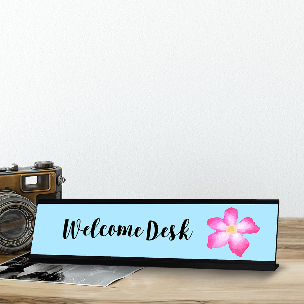 Welcome Desk, Cute Reception Desk Sign (2 x 8") – Pacific Sign and Stamp