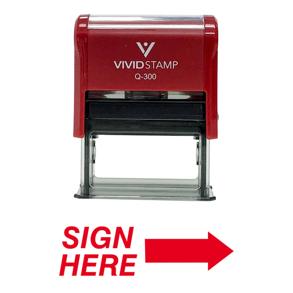 SIGN HERE Self Inking Rubber Stamp – Pacific Sign and Stamp
