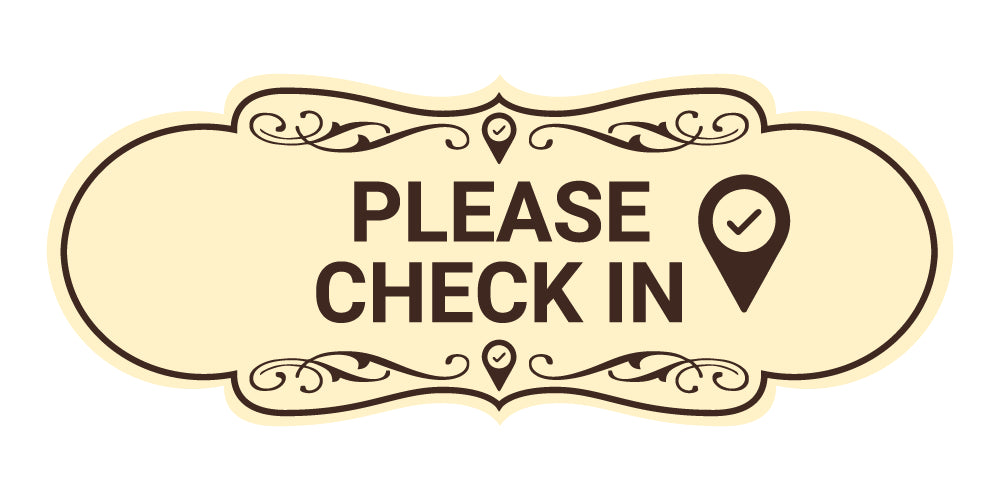 Designer Please Check In Wall or Door Sign – Pacific Sign and Stamp