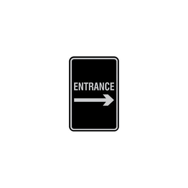 Portrait Round Entrance Right Arrow Sign – Pacific Sign and Stamp