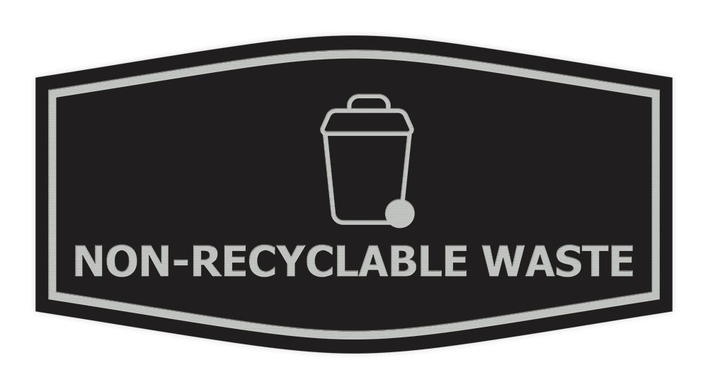Fancy Non-Recyclable waste Wall or Door Sign – Pacific Sign and Stamp