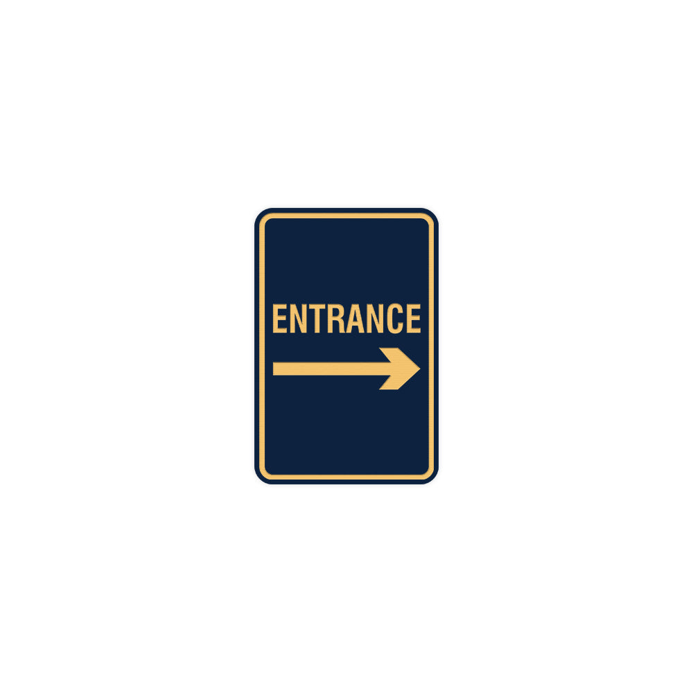 Portrait Round Entrance Right Arrow Sign – Pacific Sign and Stamp