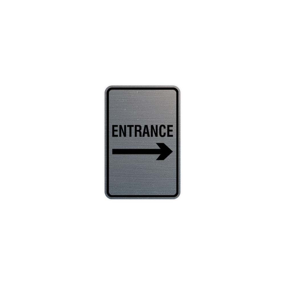 Portrait Round Entrance Right Arrow Sign – Pacific Sign and Stamp