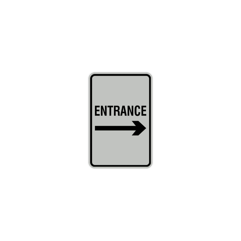 Portrait Round Entrance Right Arrow Sign – Pacific Sign and Stamp