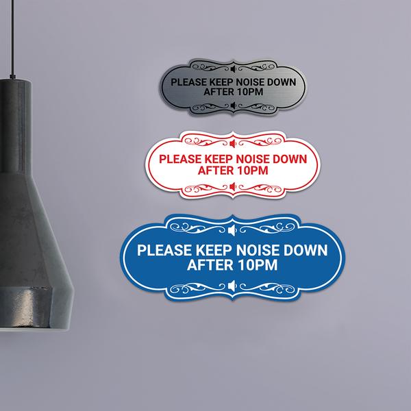Designer Please keep noise down after 10pm Wall or Door Sign – Pacific ...