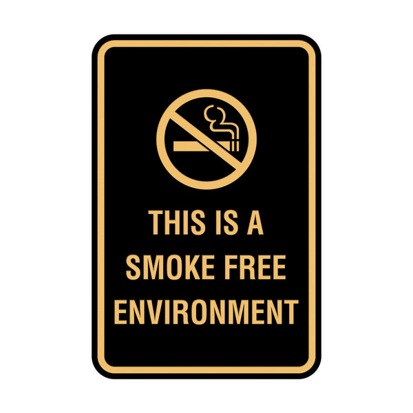 Portrait Round This Is A Smoke Free Environment Sign – Pacific Sign and ...