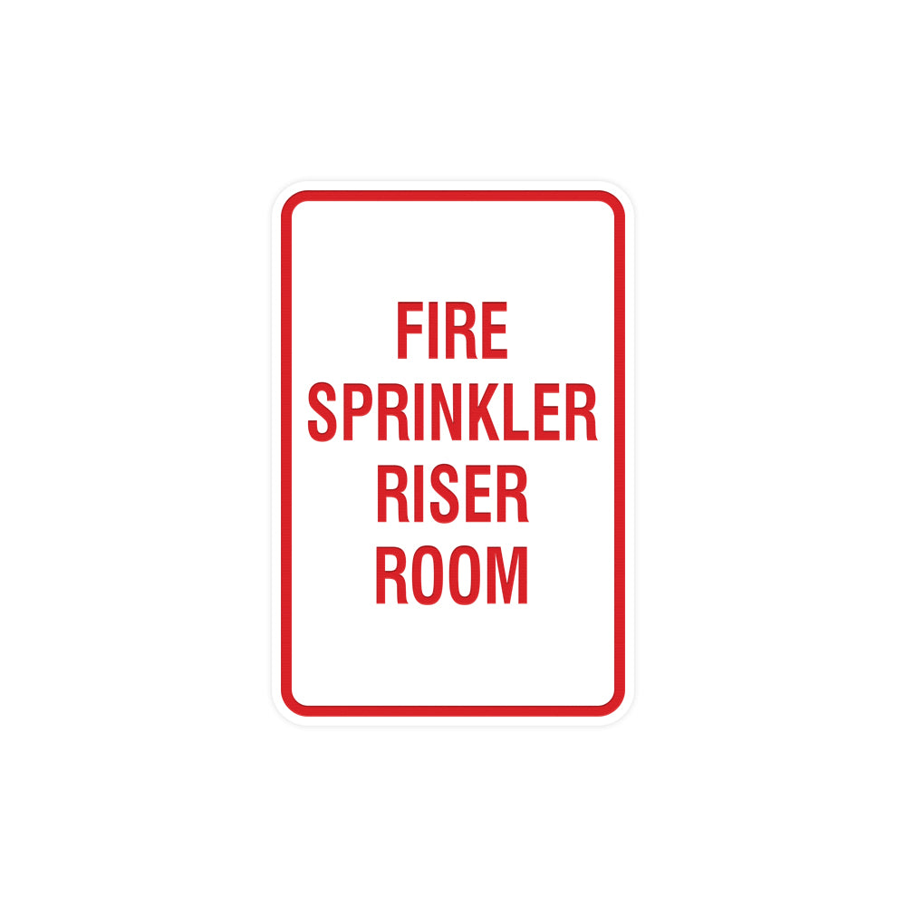 Portrait Round Fire Sprinkler Riser Room Sign – Pacific Sign and Stamp