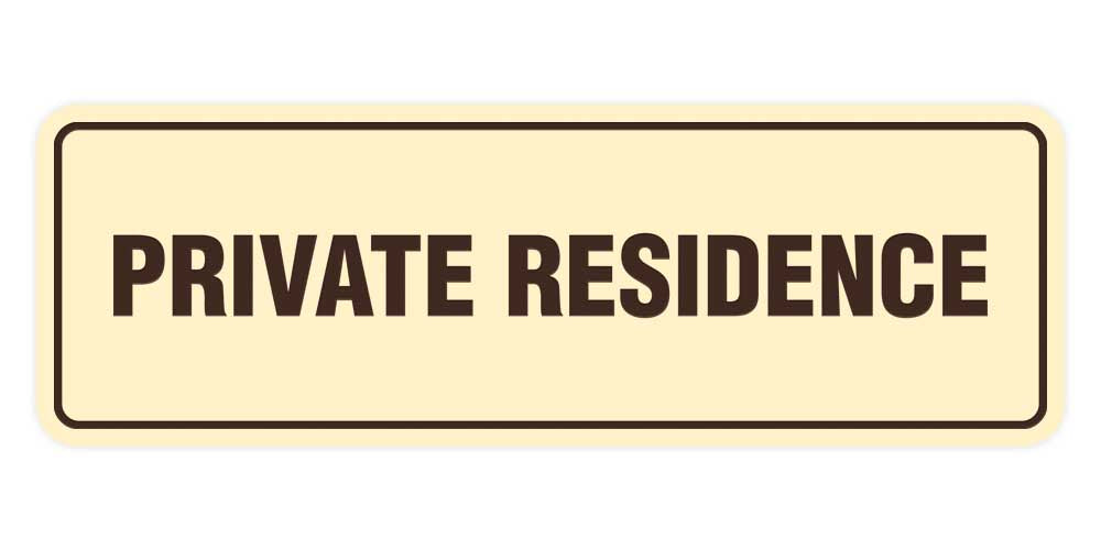 Signs ByLita Standard Private Residence Sign – Pacific Sign and Stamp