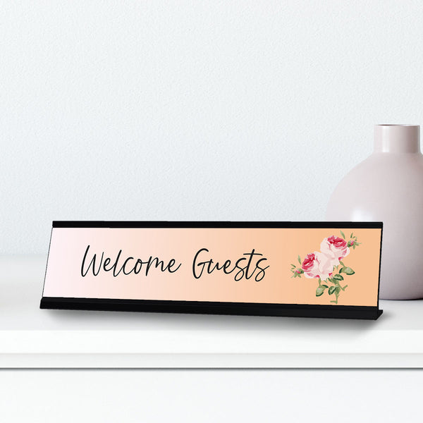 Welcome Guests, Desk Sign or Front Desk Counter Sign (2 x 8") – Pacific ...
