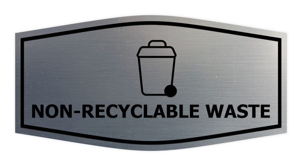 Fancy Non-Recyclable waste Wall or Door Sign – Pacific Sign and Stamp