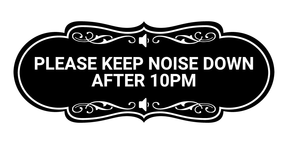 Designer Please keep noise down after 10pm Wall or Door Sign – Pacific ...