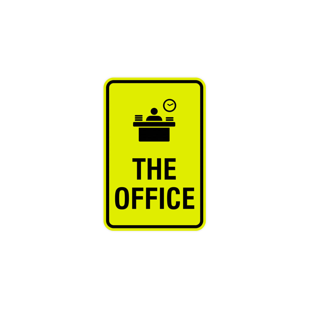 Portrait Round The Office Sign – Pacific Sign and Stamp