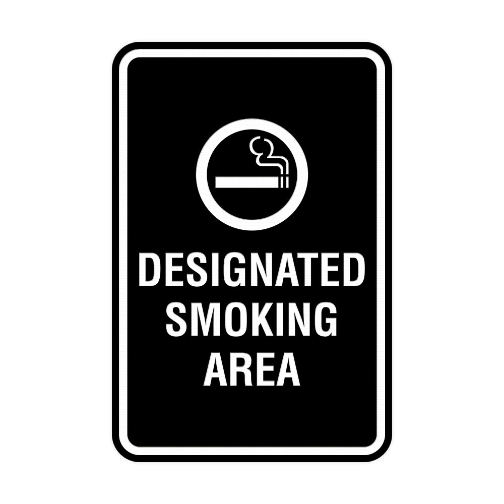 Portrait Round Designated Smoking Area Sign – Pacific Sign and Stamp