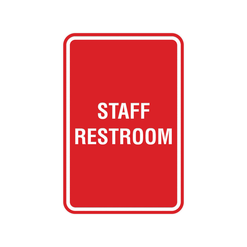 Portrait Round Staff Restroom Sign With Adhesive Tape – Pacific Sign ...