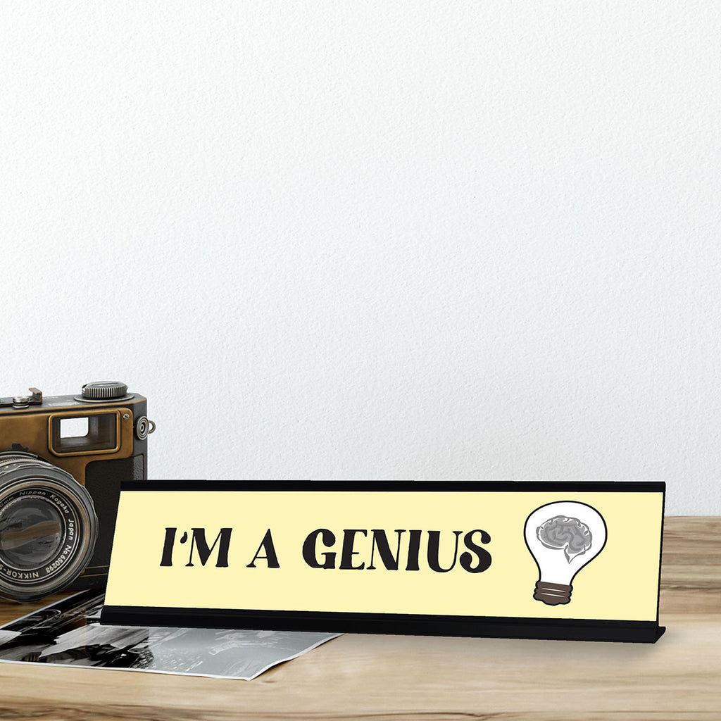 I am Genius Designer Series Desk Sign, Novelty Nameplate (2 x 8 ...