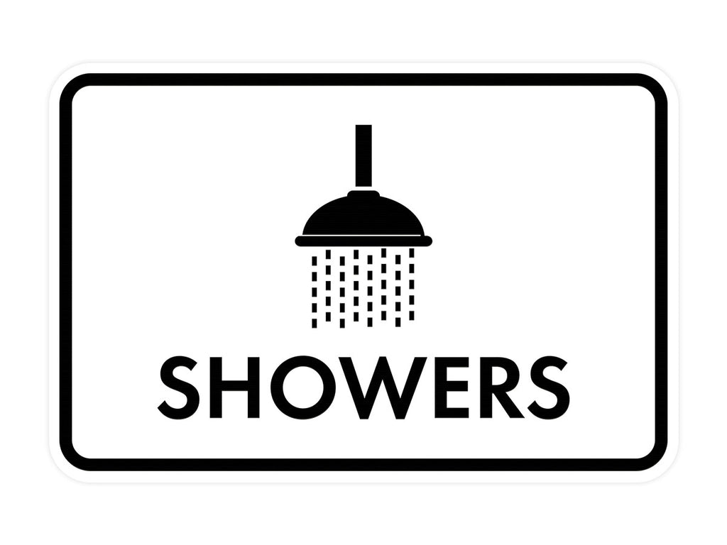Classic Framed Showers Wall or Door Sign – Pacific Sign and Stamp