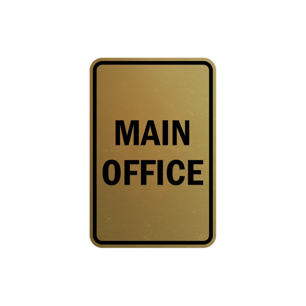 Portrait Round Main Office Sign – Pacific Sign and Stamp
