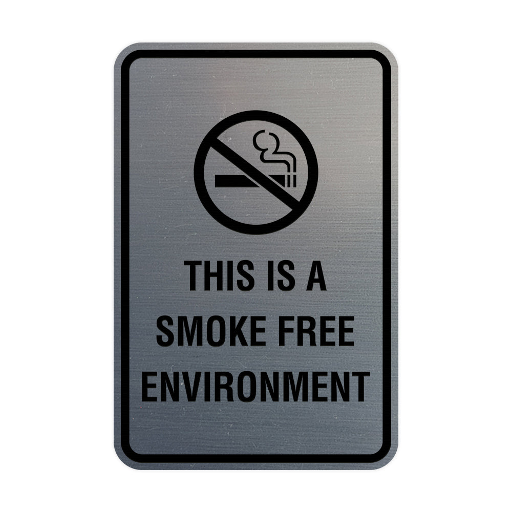 Portrait Round This Is A Smoke Free Environment Sign – Pacific Sign and ...