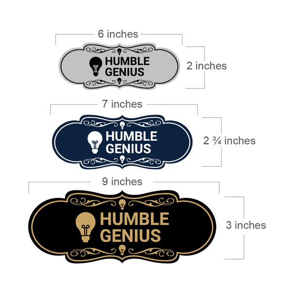 Designer Humble Genius Wall or Door Sign – Pacific Sign and Stamp